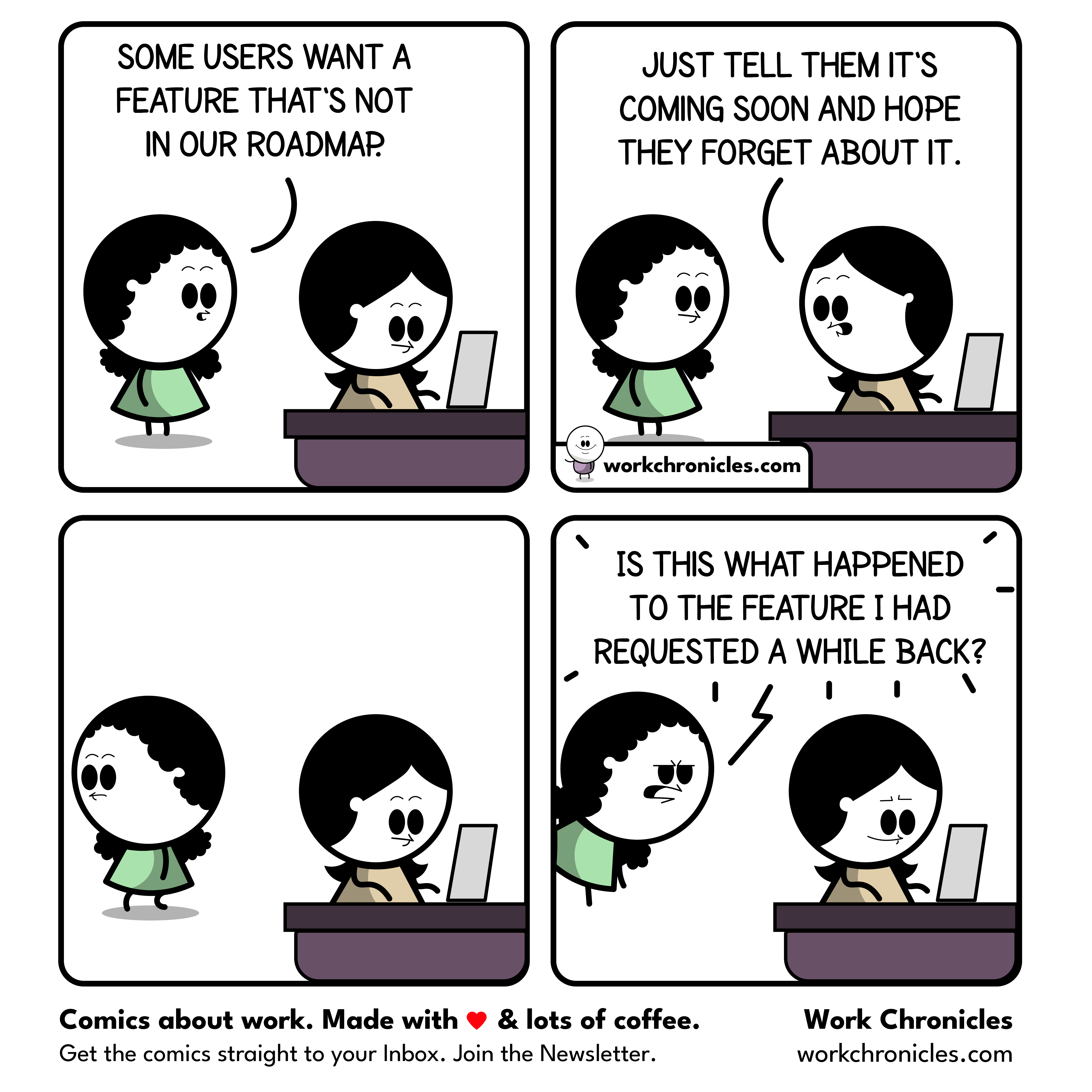 (comic) Added to the Roadmap - Work Chronicles