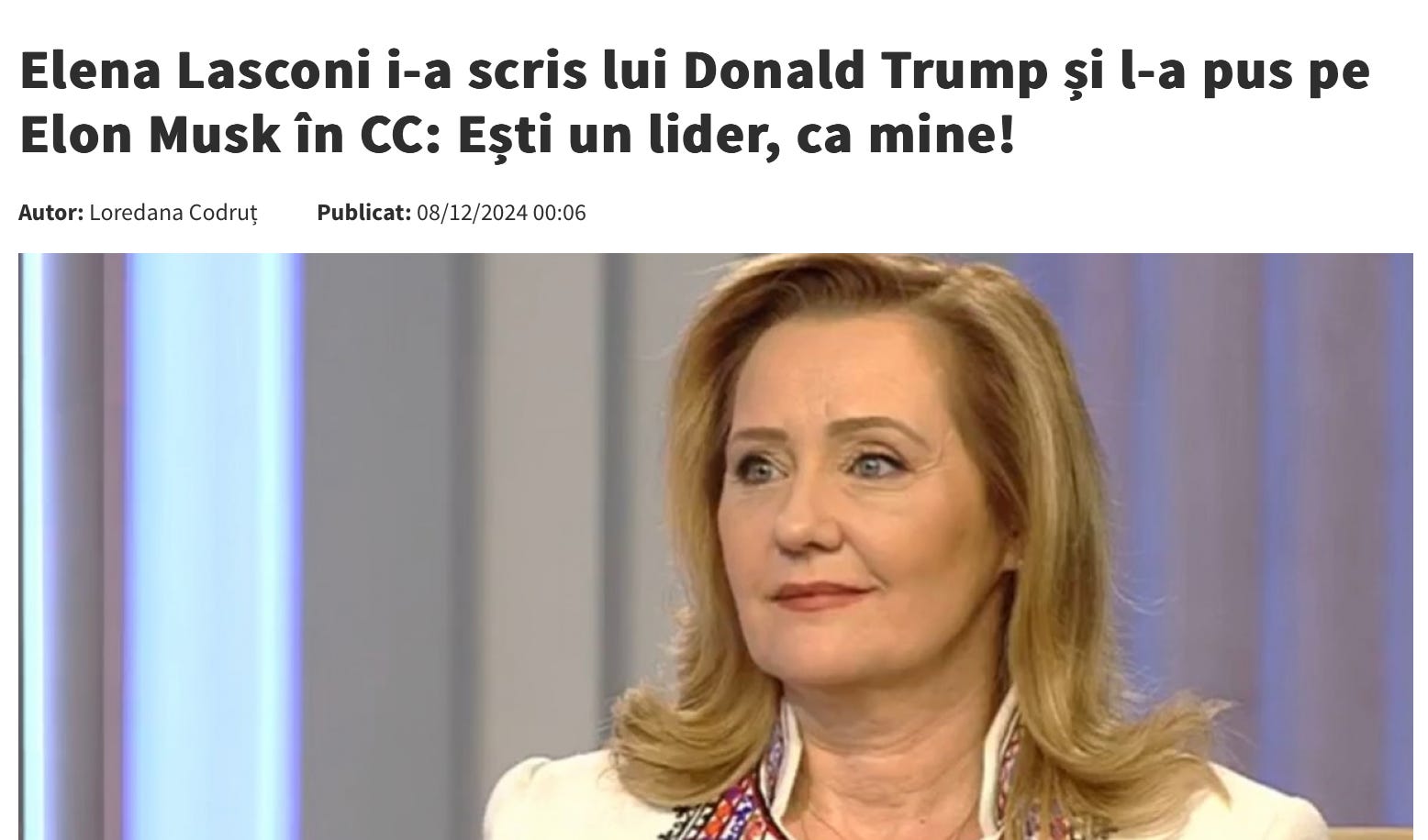 Opus nr. 316 - Prostovanca de Lasconi I-a scris lui Trump, smiorcăindu ...