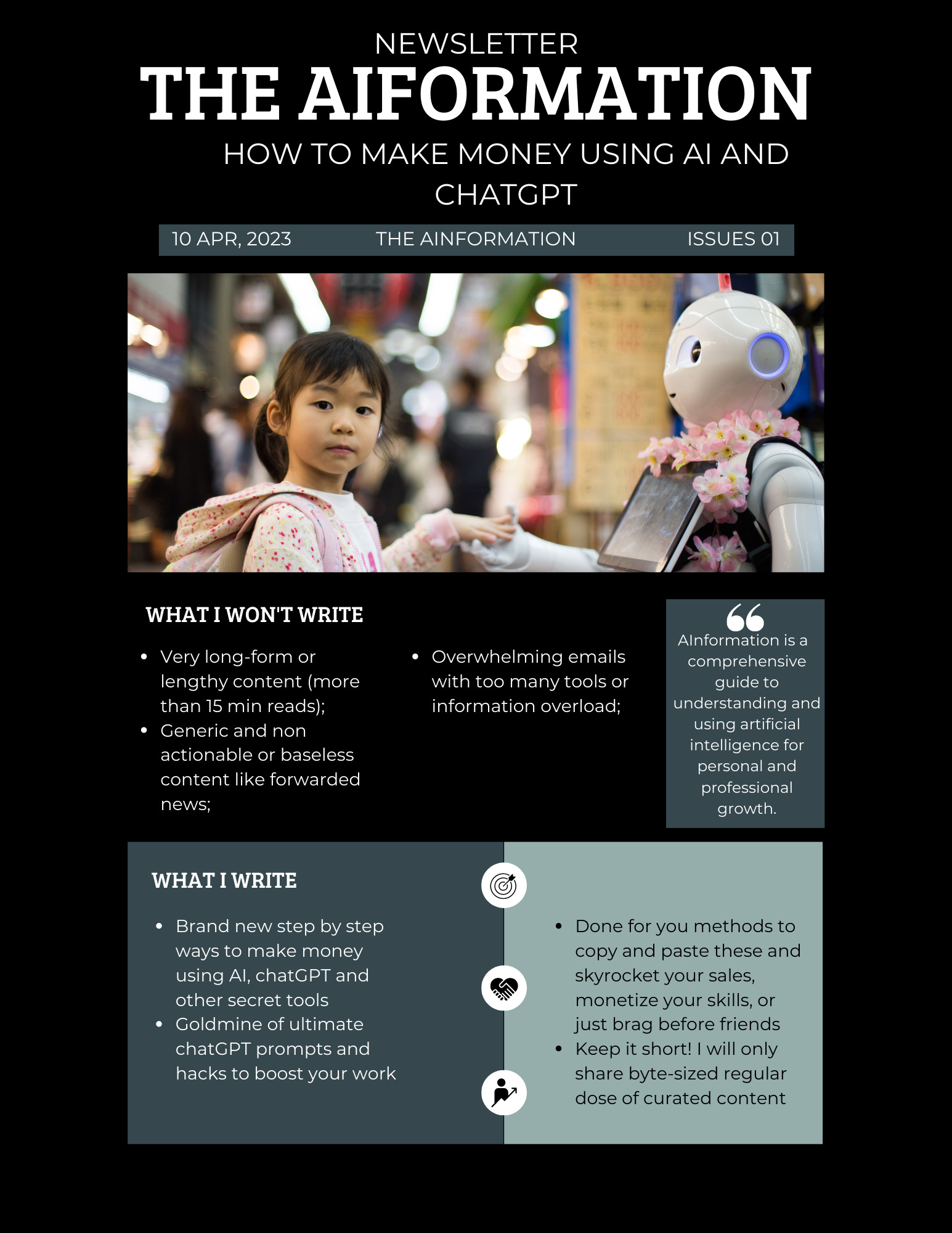 Welcome to 'The AInformation - How to make money using AI and chatGPT'