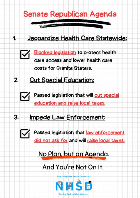 NH Senate Democrats Newsletter: Issue 4 - NH Senate Dems