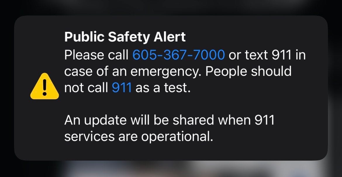 911 Outages and Election Infrastructure