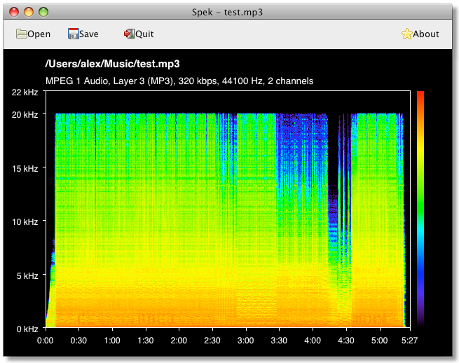 Spek 0.5 - Mac OS X port - by Alexander Kojevnikov
