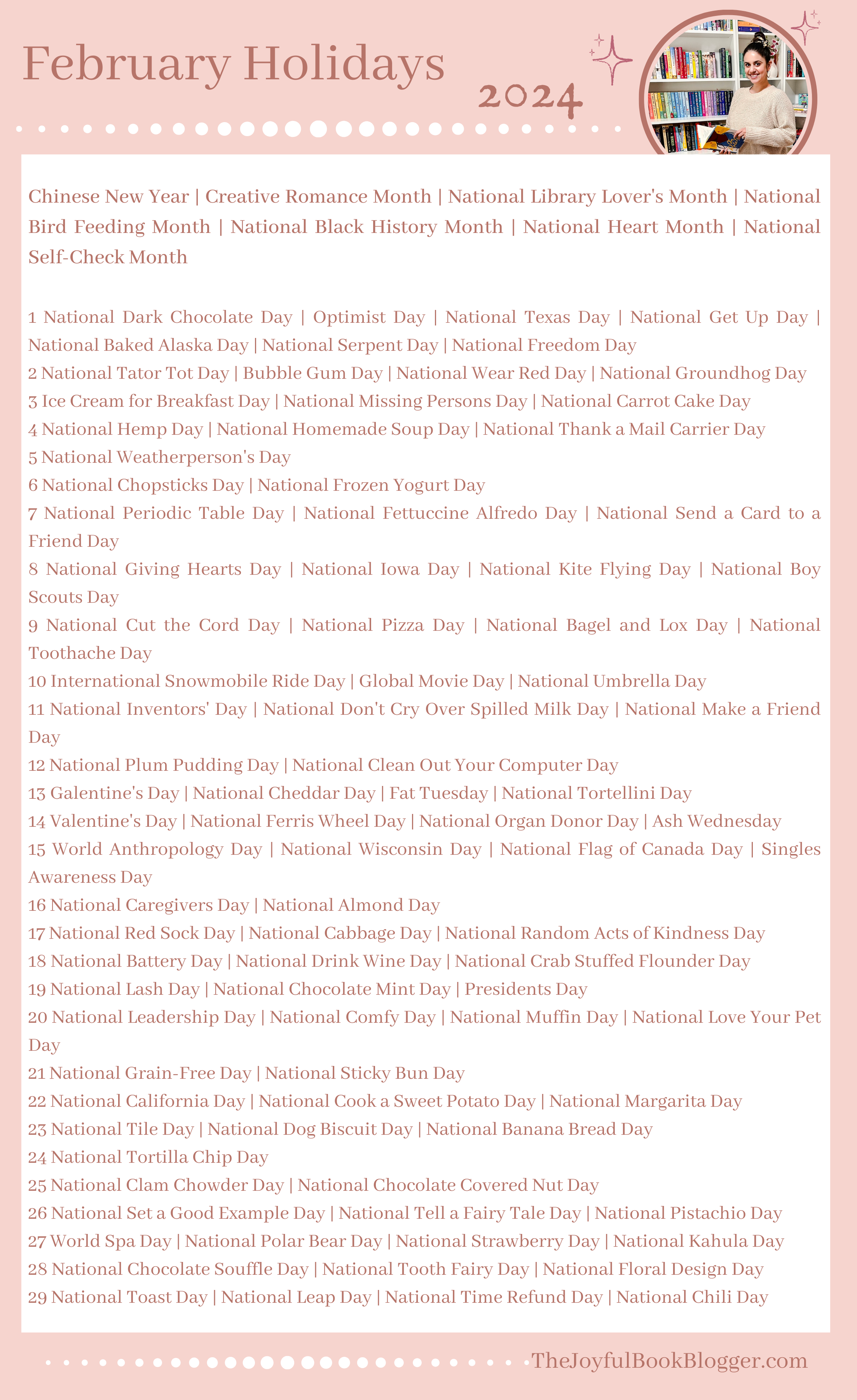 2024 Fun National Holidays - The Joyful Book Blogger