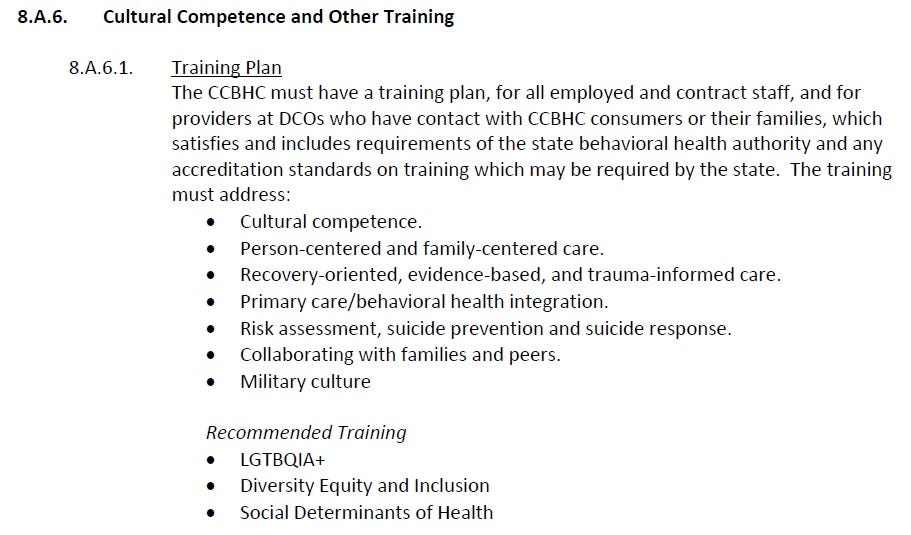 The CCBHC remains focused on Diversity, Equity, and Inclusion