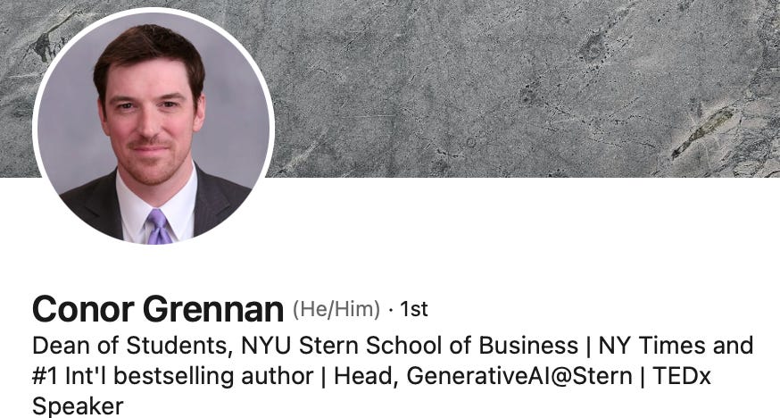 Listen to Conor Grennan, Dean of MBA Students at NYC Stern School ...