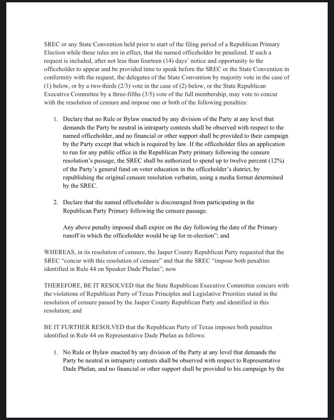 Liberal Texas Speaker Dade Phelan CENSURED by GOP