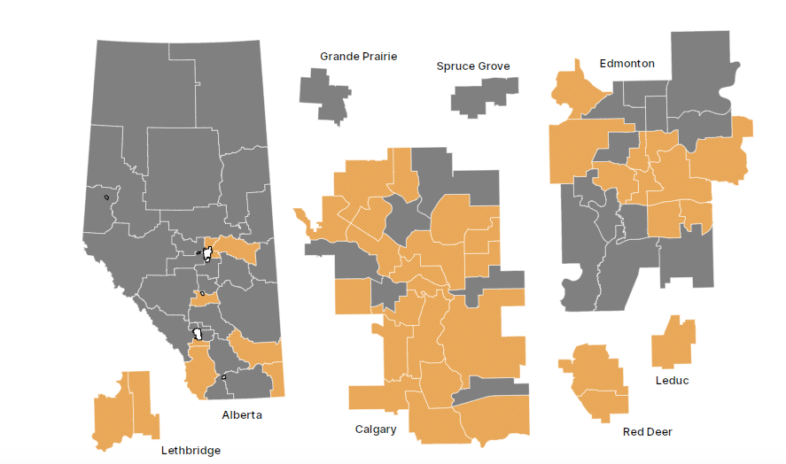 Follow the leaders: Mapping where Smith and Notley campaigned in ...