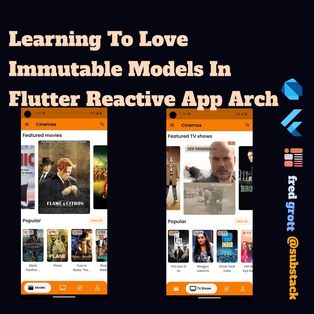 Learning To Love Immutable Models In Flutter Reactive App Arch