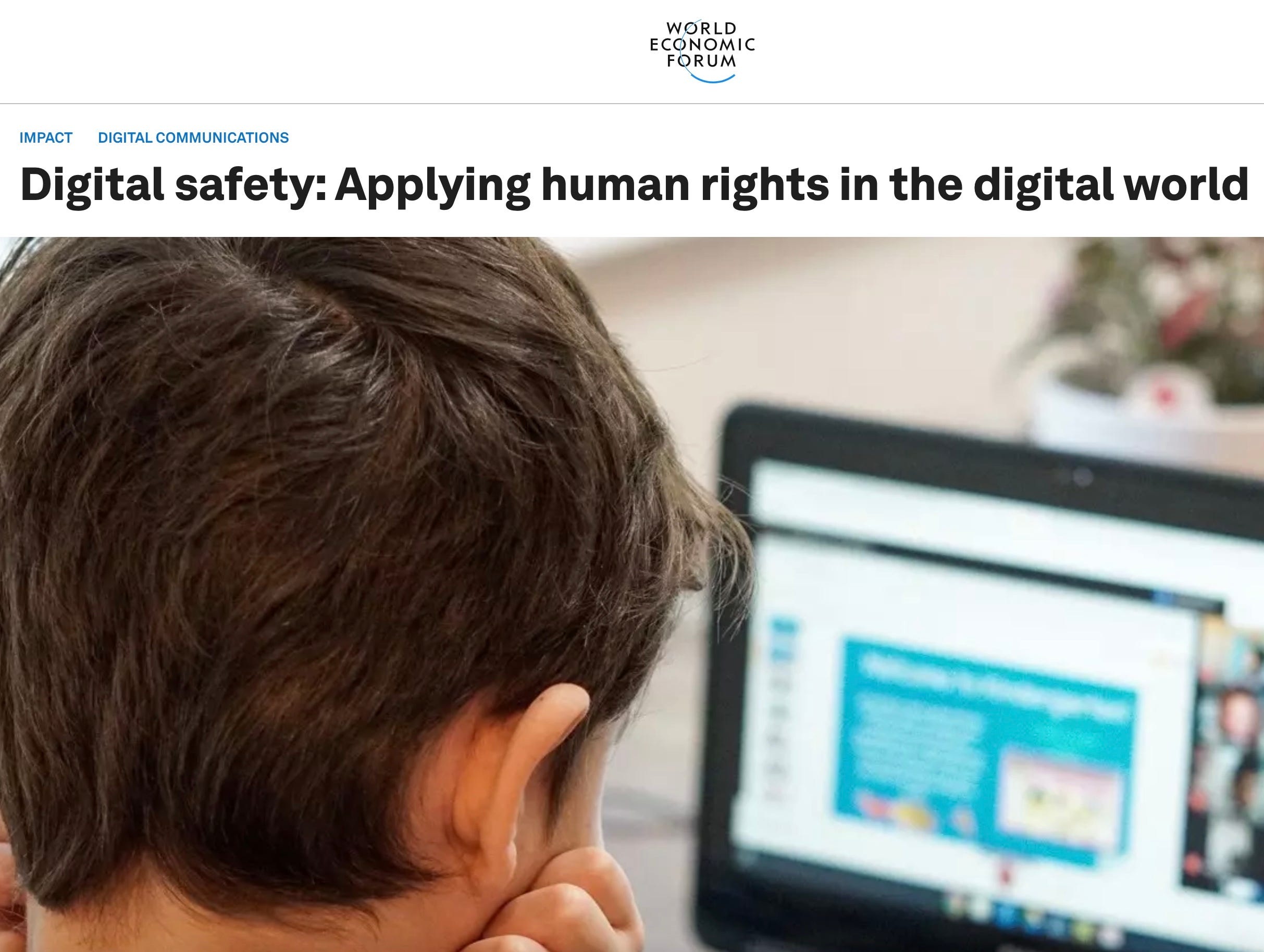 The Wef And Its Partners Claim To Work To Provide Digital Safety