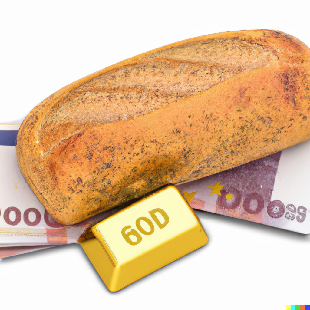 Buying A Loaf Of Bread With Gold - by Simon Smith
