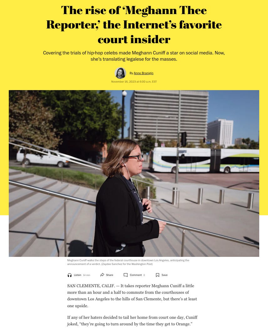 The Washington Post Style section profiles Meghann Cuniff