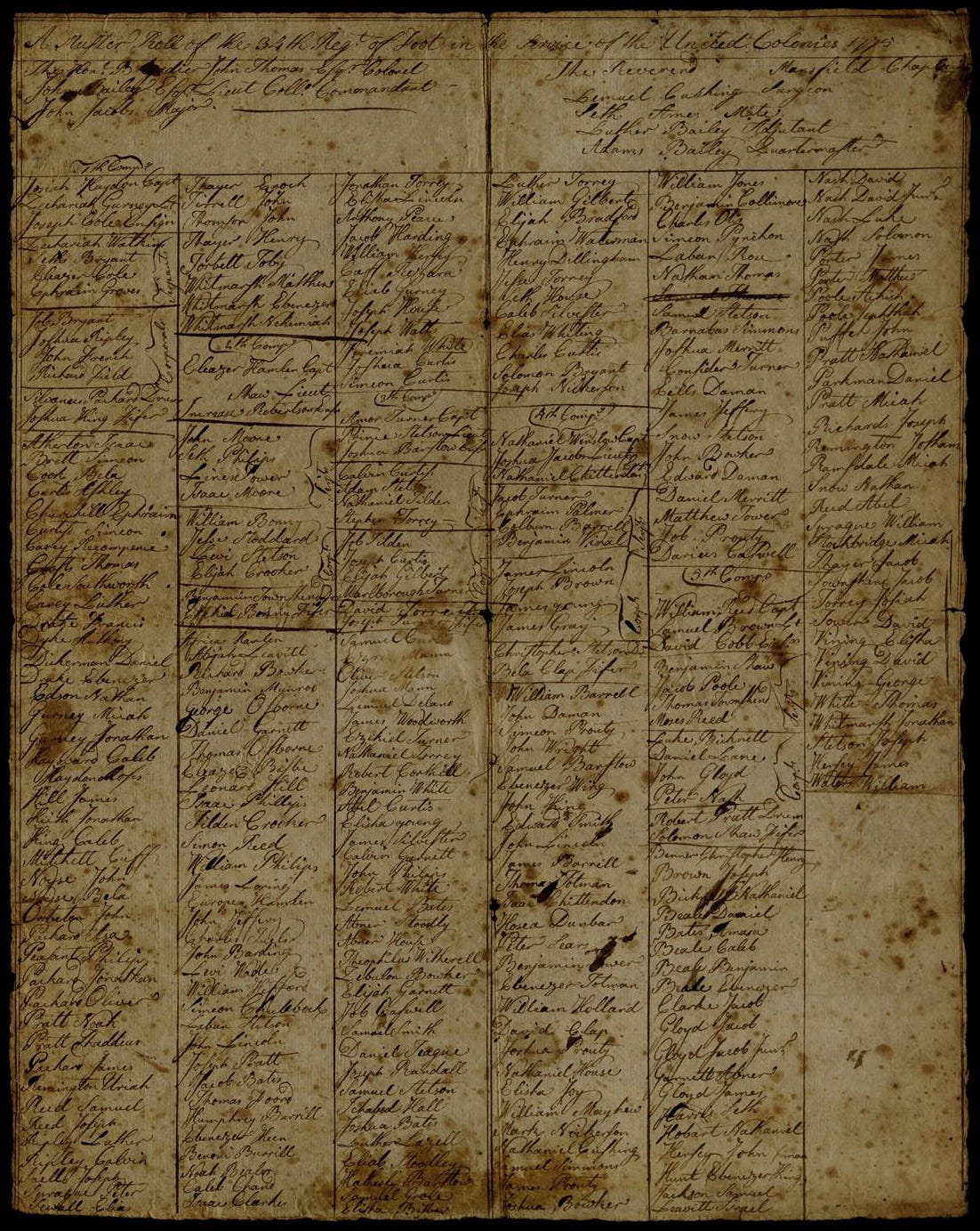 Black Bridgewater-area Soldiers, 1775
