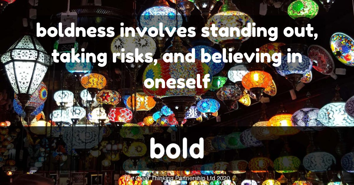 What does it mean to be bold?