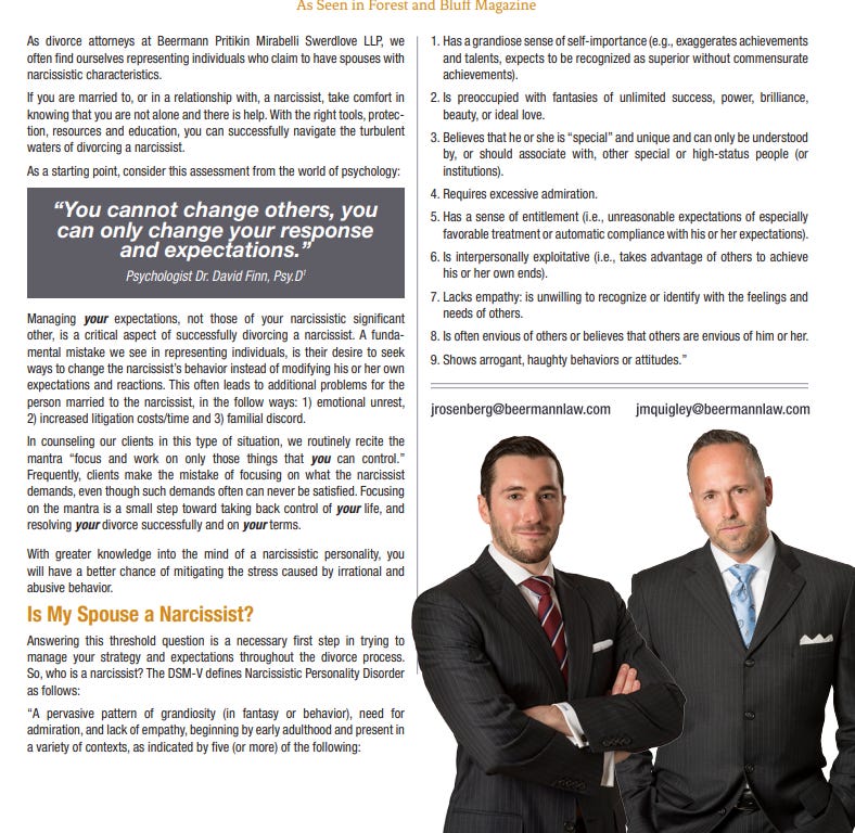 Dr. David Finn favored Beermann LLP, according to a 2016 deposition