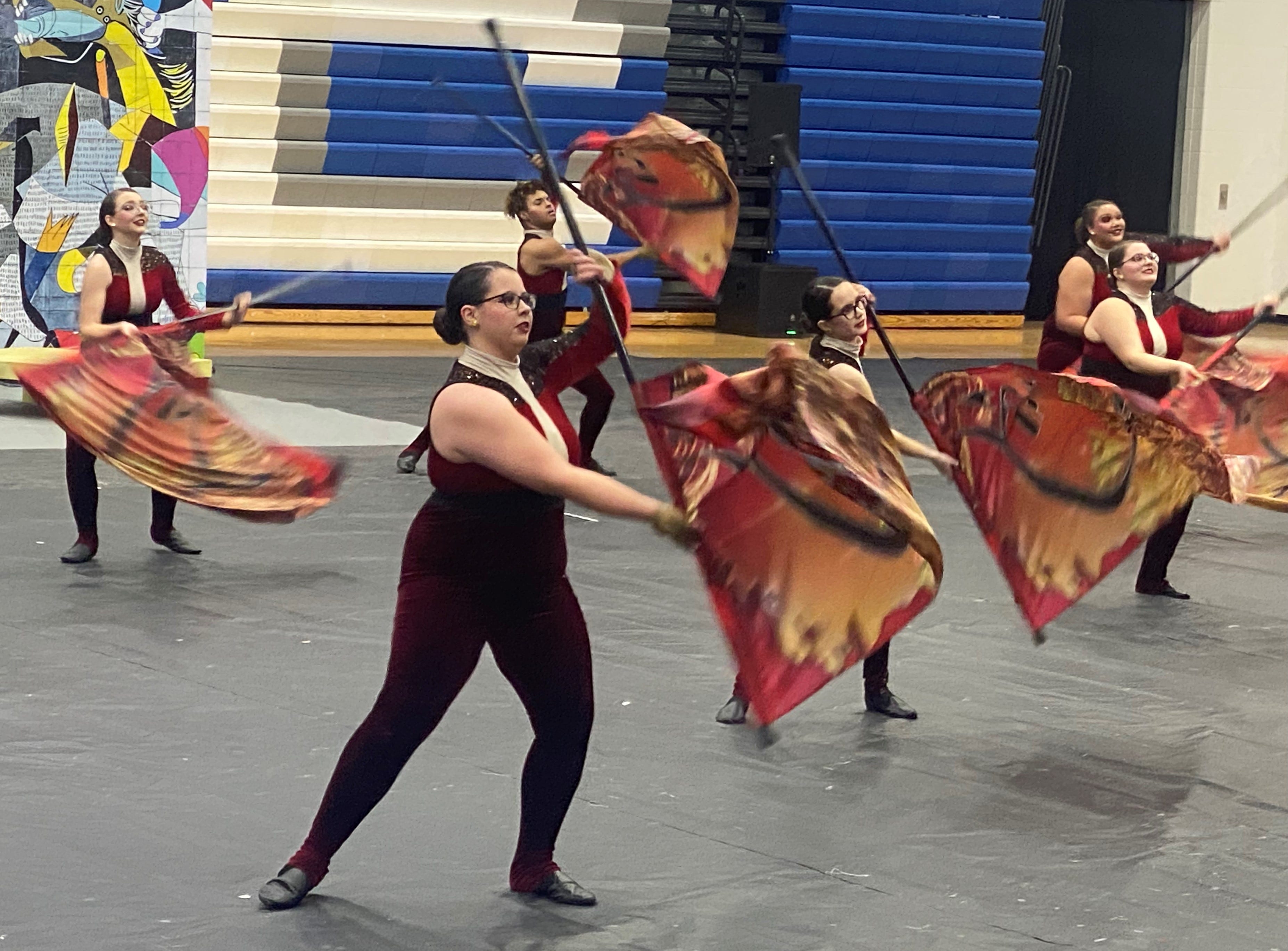 Kokomo, Northwestern color guards make state