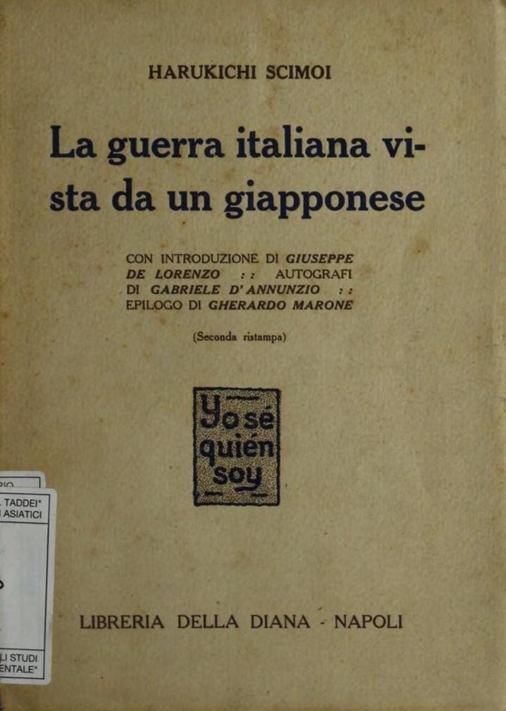 Harukichi Shimoi: il samurai tra Dante, D'Annunzio e Mussolini