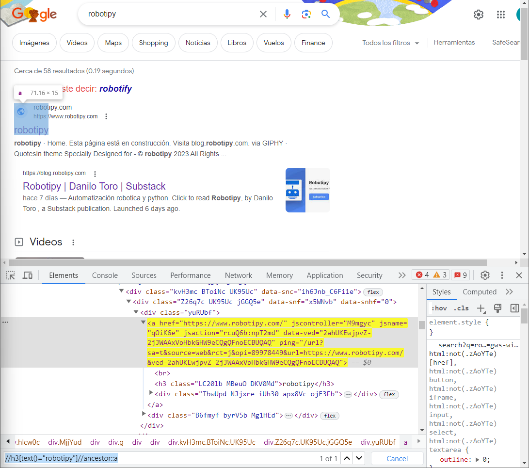 Xpath: Encuentra cualquier elemento en una página web