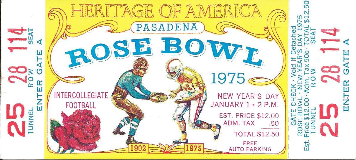 A History of Rose Bowl Tickets (1945-1987)
