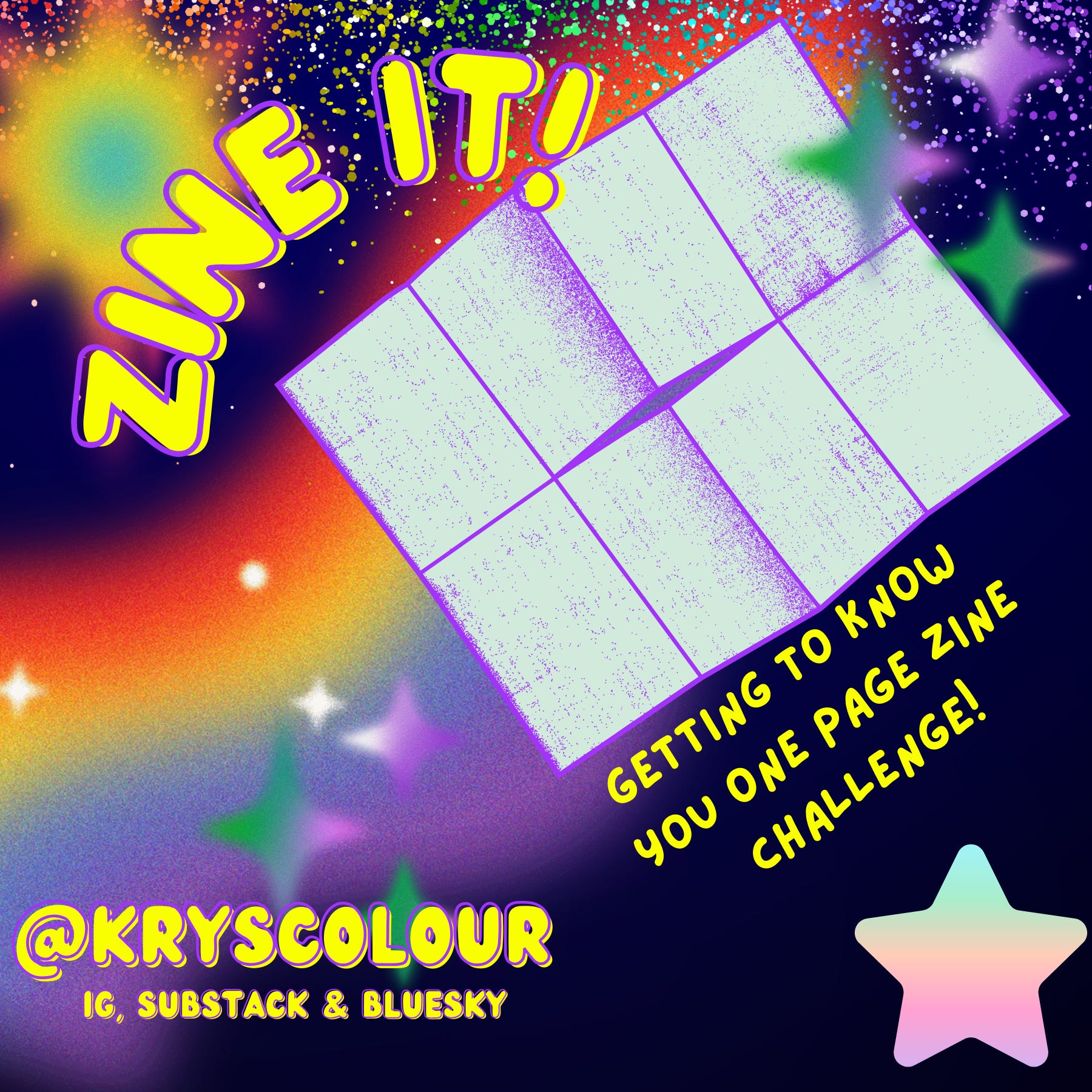 Hey there fellow zine art stacker! - by Krys Kinsel