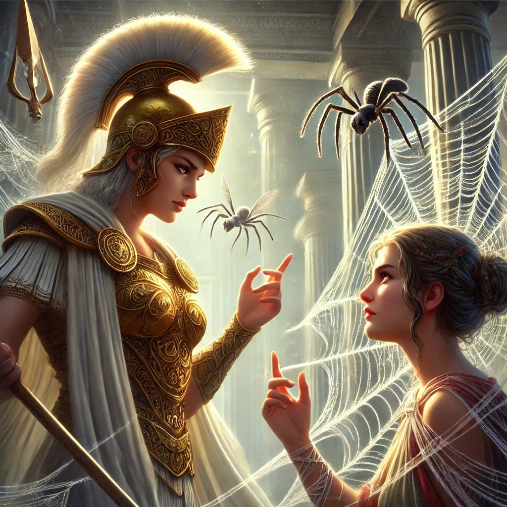 The Tale of Athena and Arachne - by Jessica Sweazey