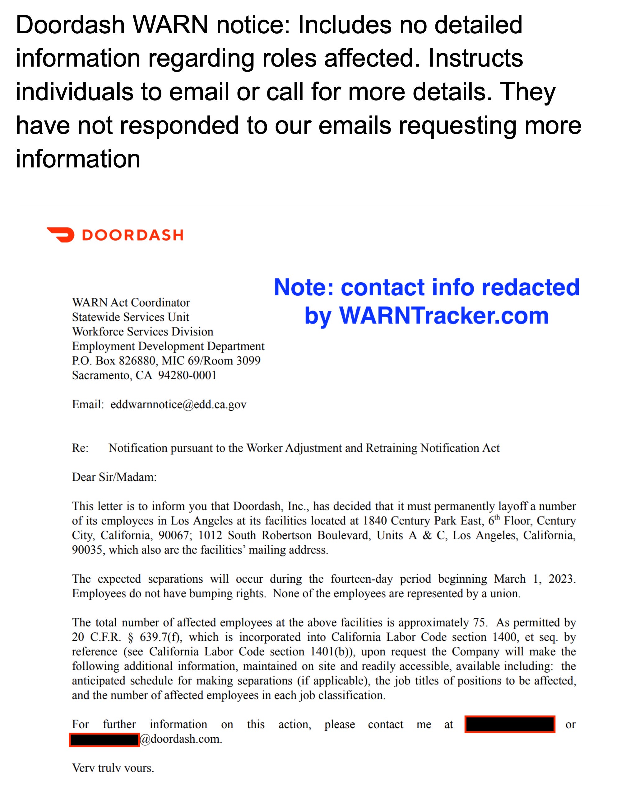 Some companies are omitting layoff details in their WARN notices