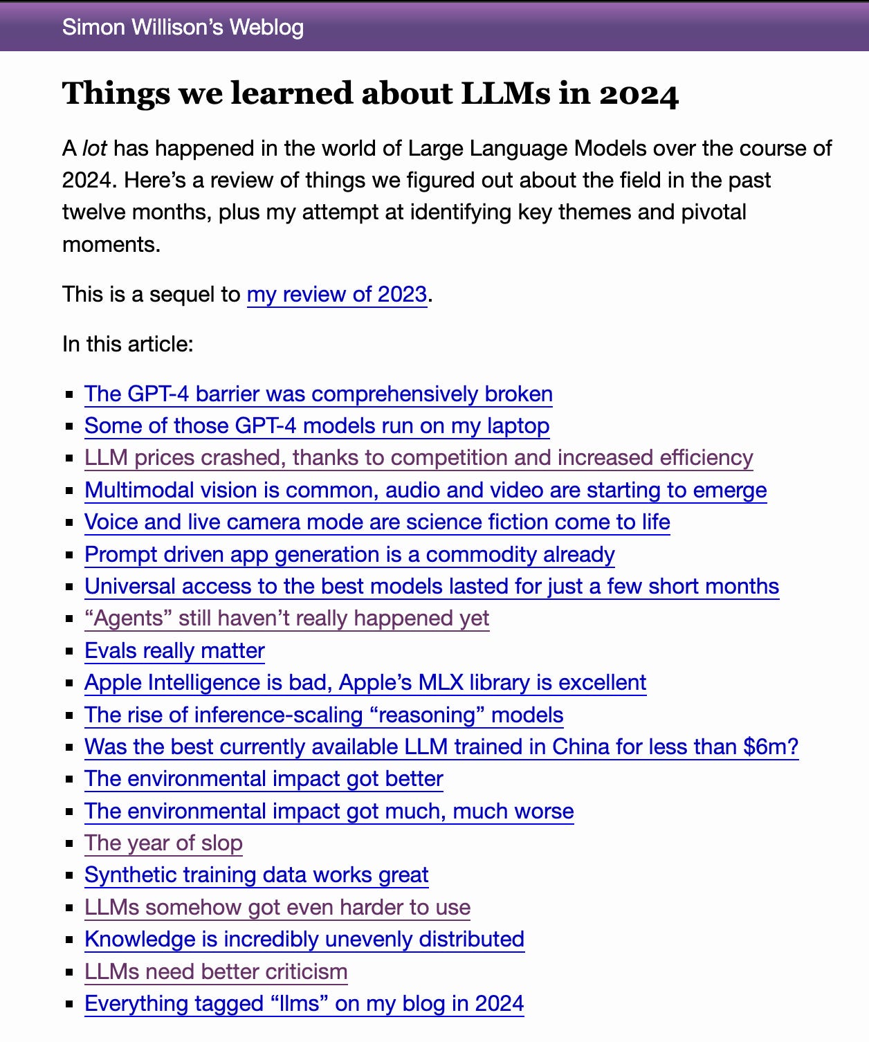 [Ride Home] Simon Willison: Things we learned about LLMs in 2024