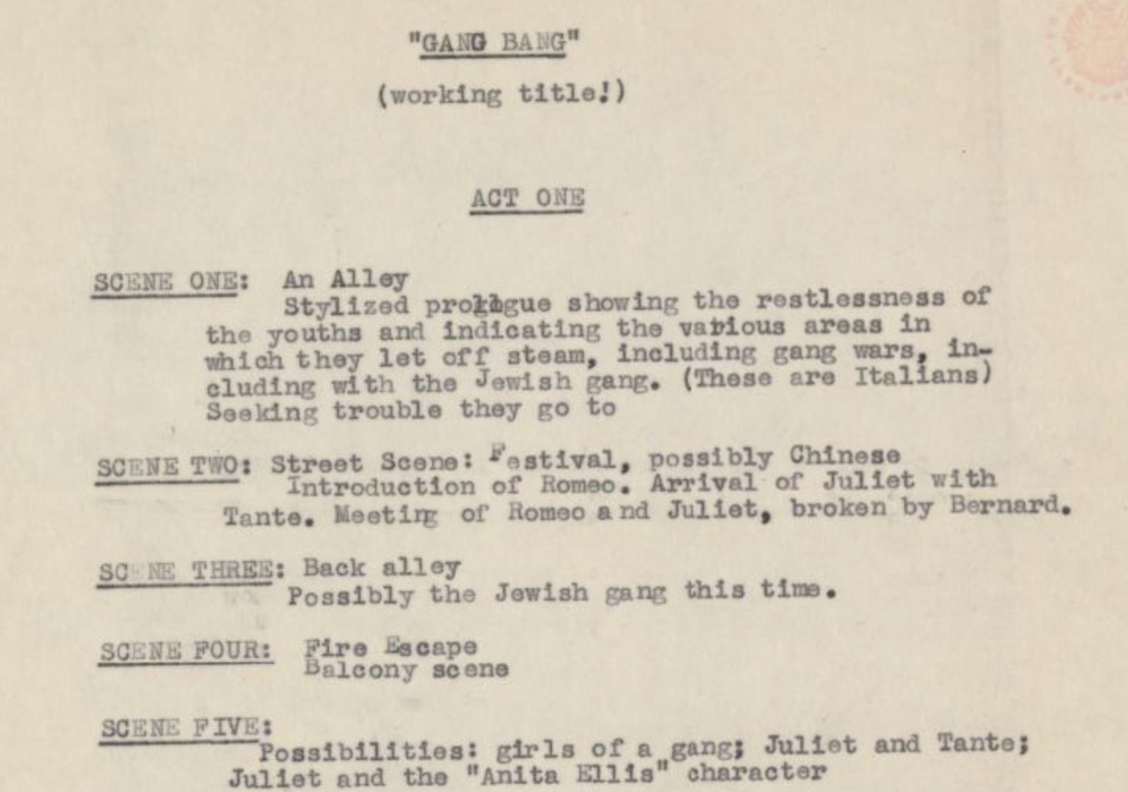 Leonard Bernstein's West Side Story Notes - by Jillian Hess