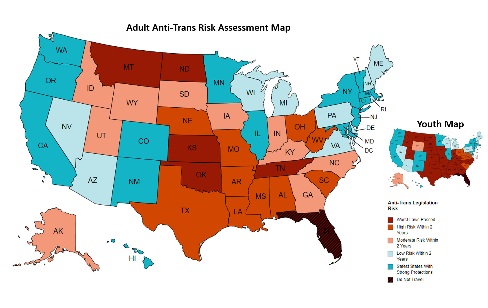Erin's 2024 Anti-Trans Legislative Risk Map - by Erin Reed