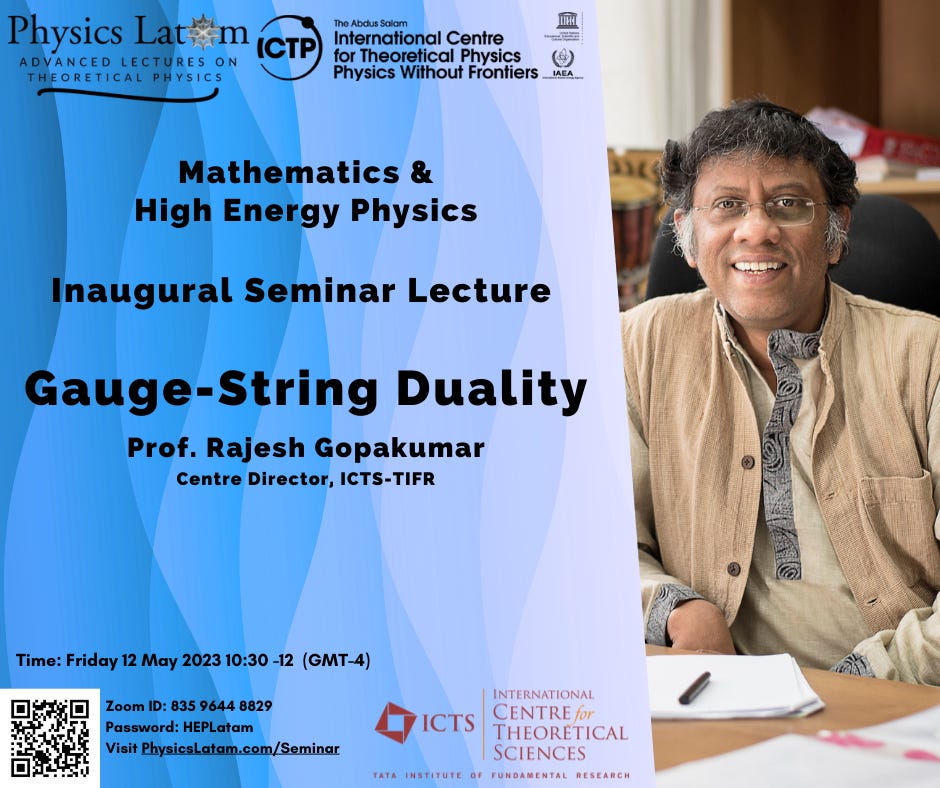 Inaugural Mathematics and High Energy Physics Seminar