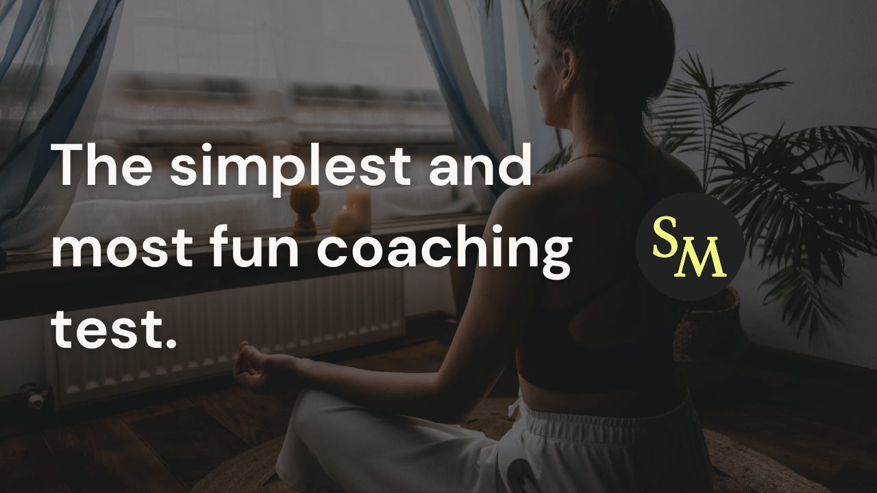 The simplest and most fun coaching test. - Agate Lerolle