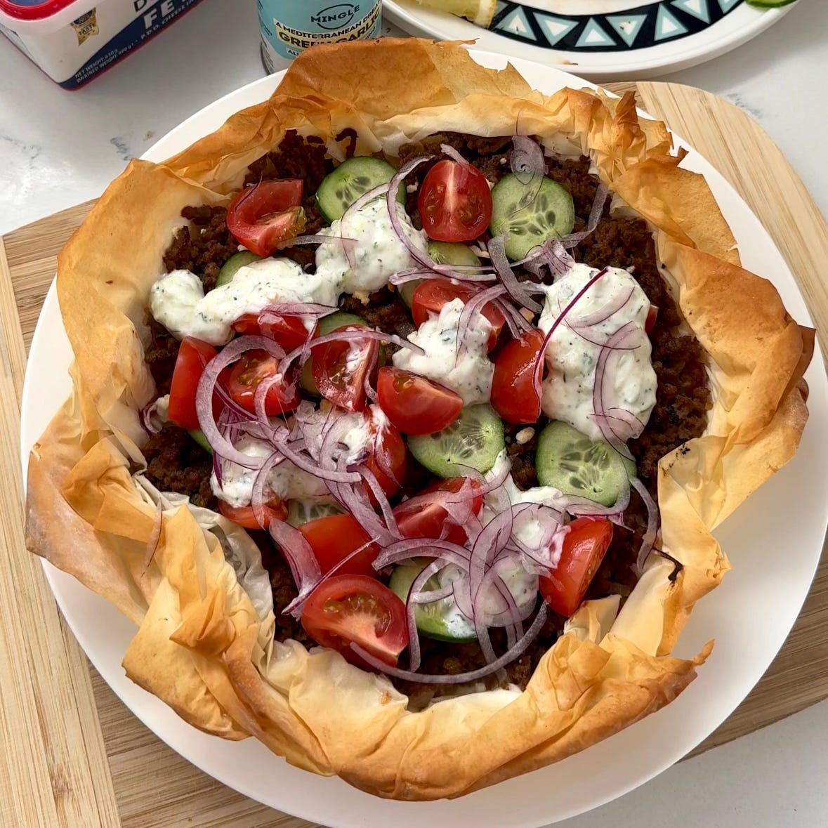 GREEK STYLE FILO TART 🧿 - Recipes by Victoria
