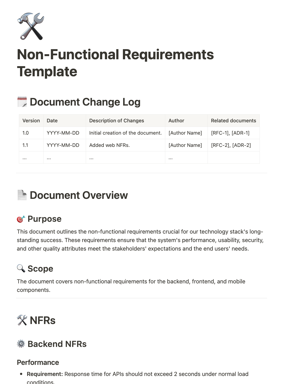 Non-Functional Requirements - by Mirek Stanek