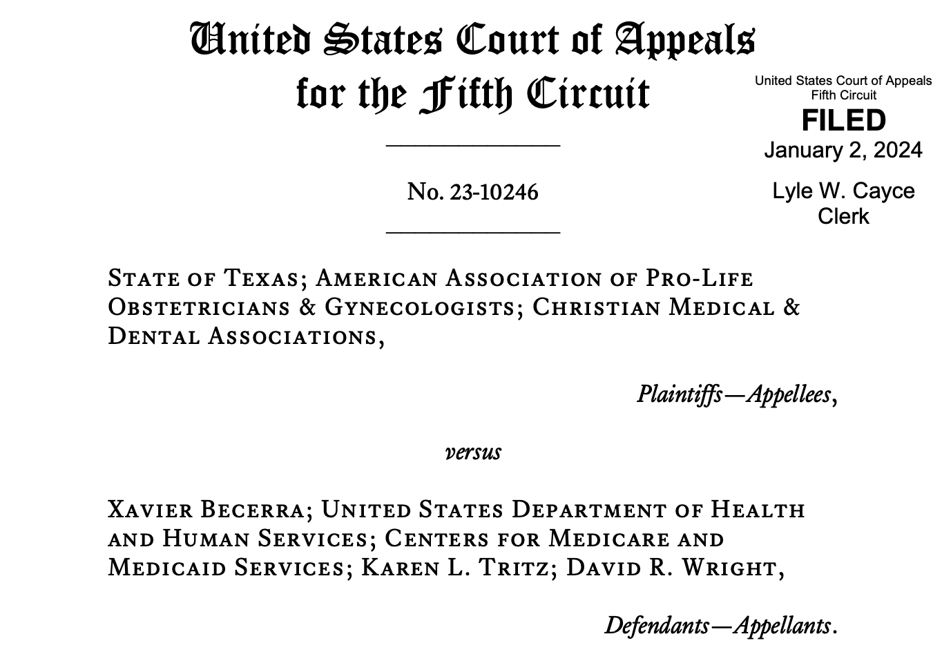Fifth Circuit holds that federal ER law doesn't protect abortion care