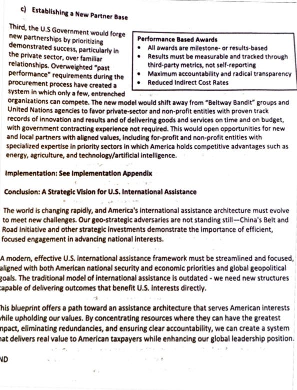 USAID Reorganization Memo, Part 1