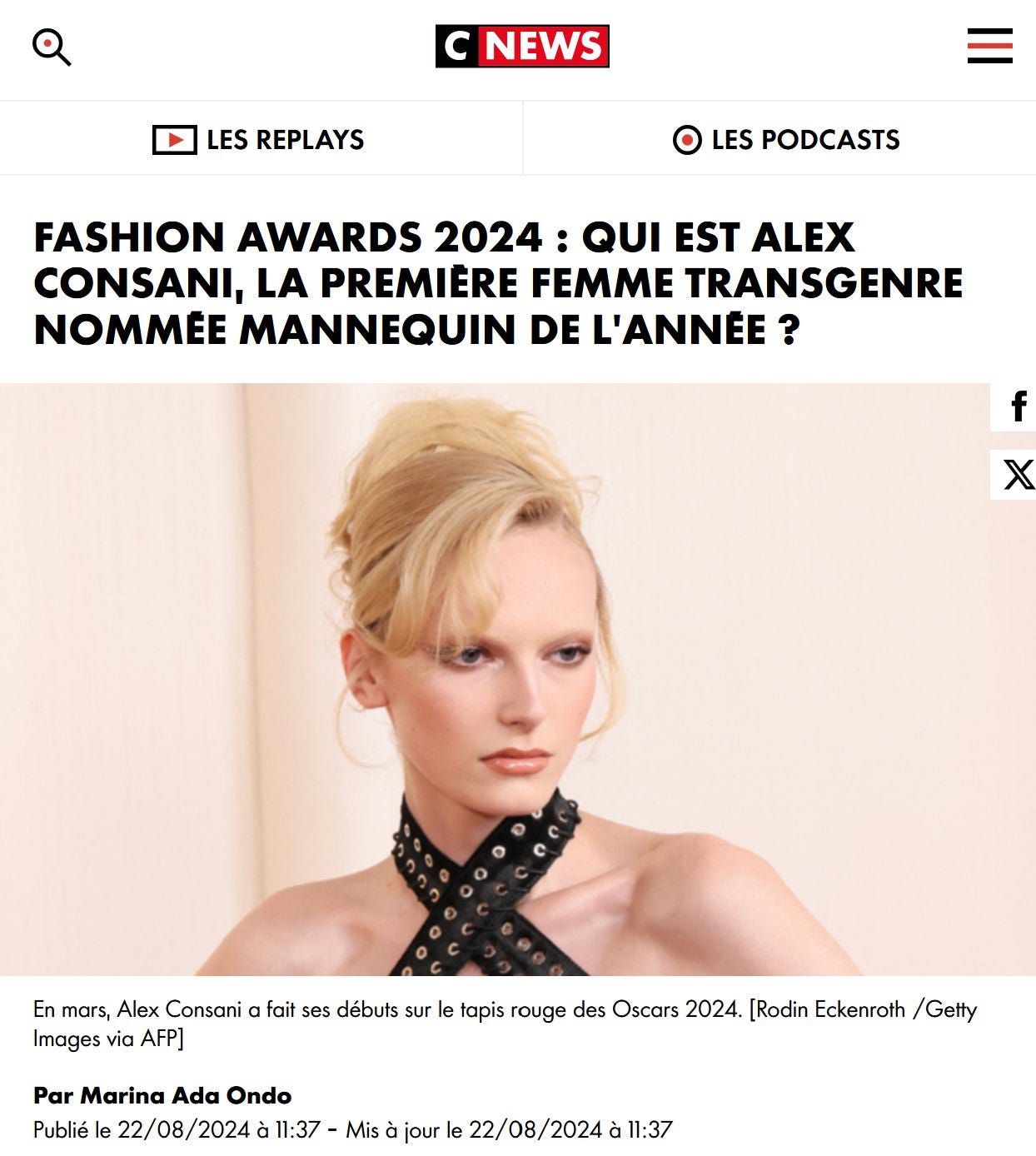 Ceci n’est pas une femme # Alex Consani - by Nicolas Casaux