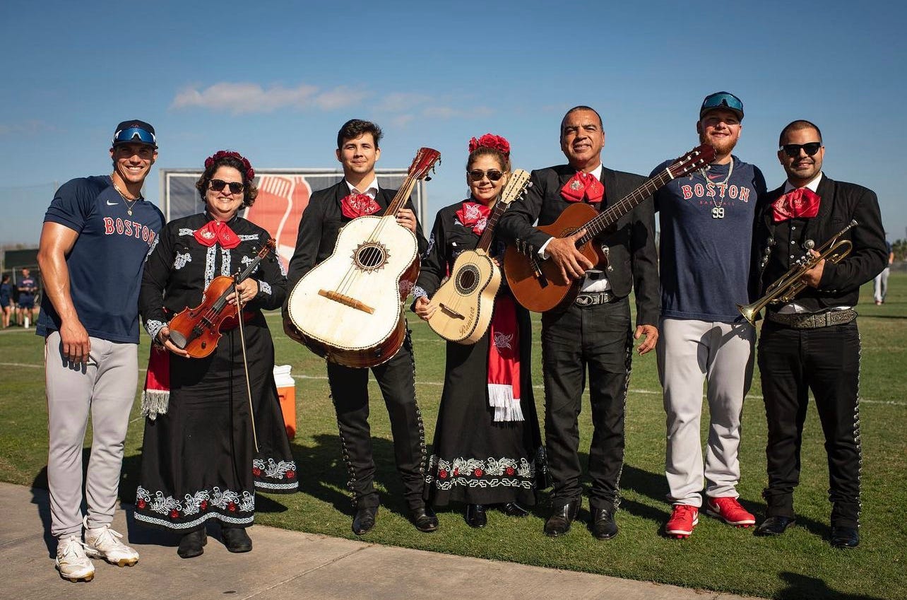 Alex Verdugo arranges for a mariachi band for Monday’s workout at ...