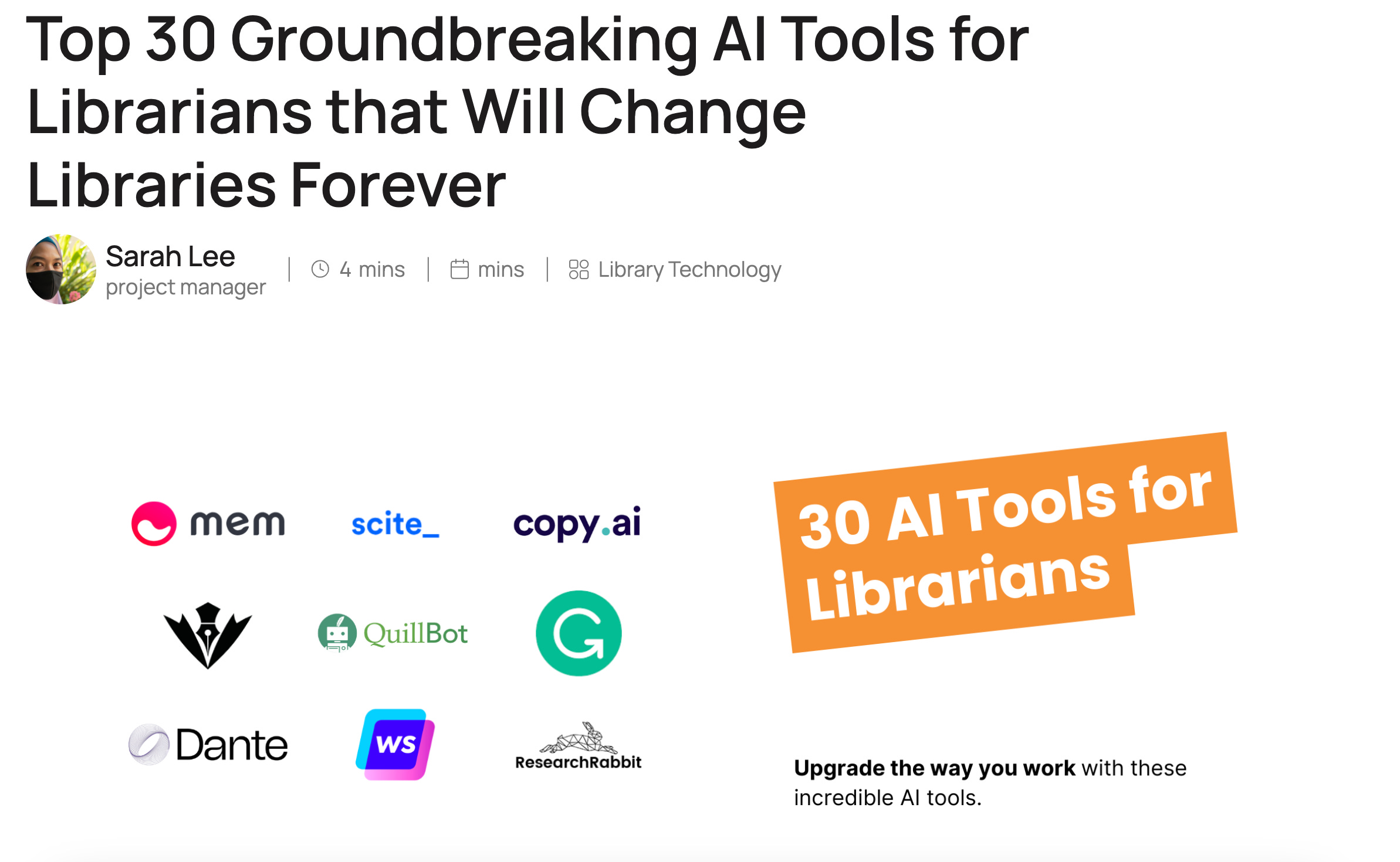 Top 30 Groundbreaking AI Tools for Librarians that Will Change Libraries Forever