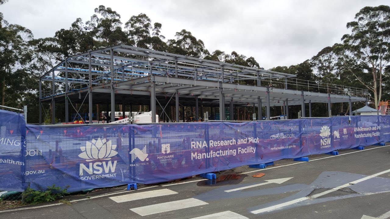 Sydney RNA factory 'nearly finished' in less than six months as $200 ...