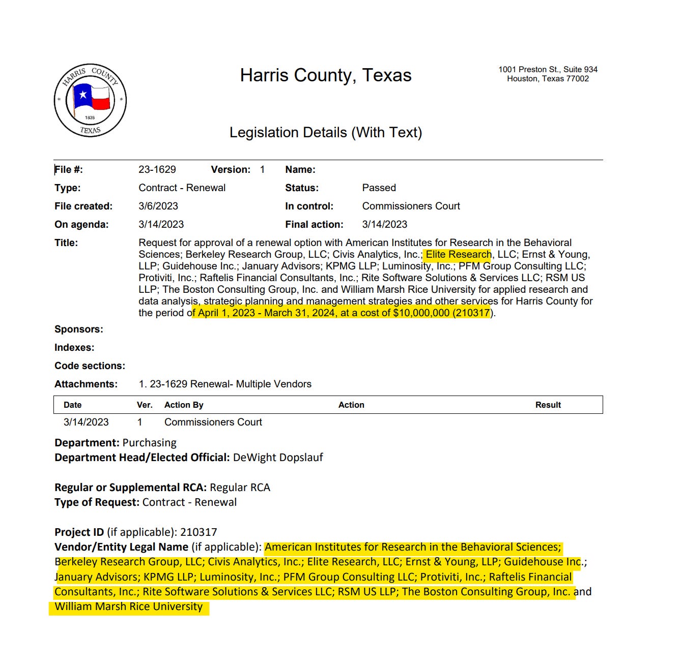Harris County Commissioner Rodney Ellis Implements $20 million ...