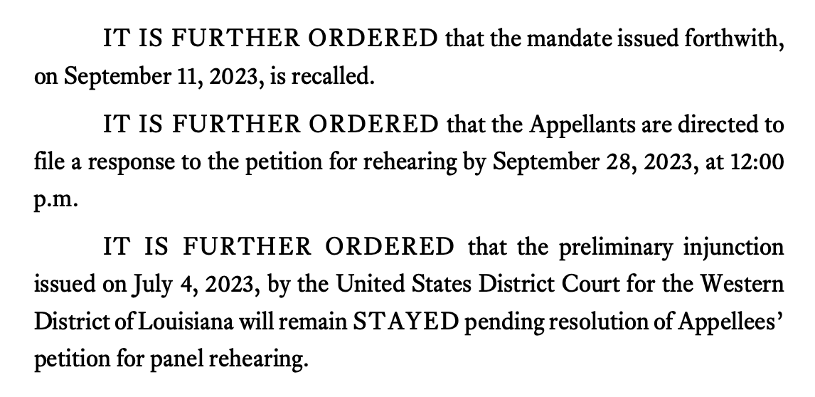 Fifth Circuit temporarily halts "religious-liberty training" order