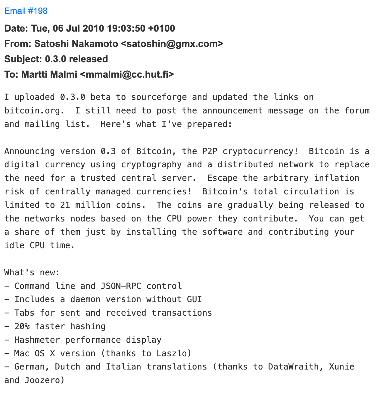 Revealed Emails by Satoshi Nakamoto Provide a Wealth of Early Bitcoin ...