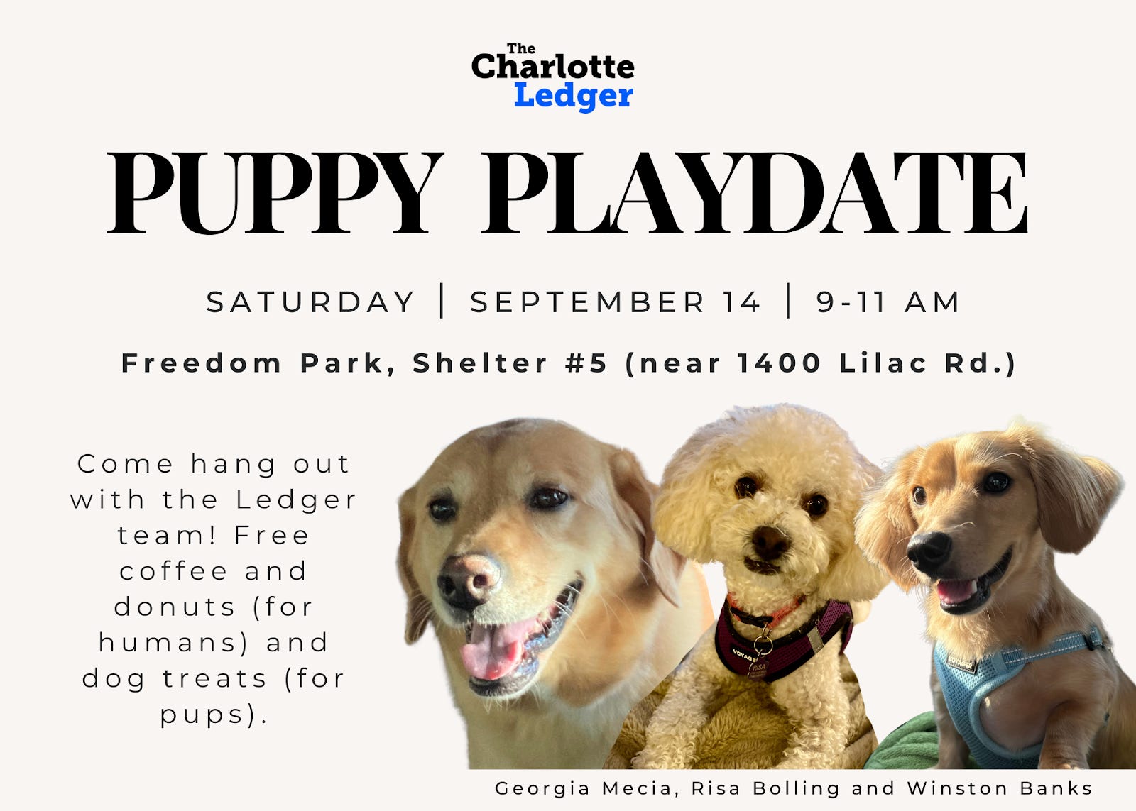 Join The Ledger for a pup meet-up