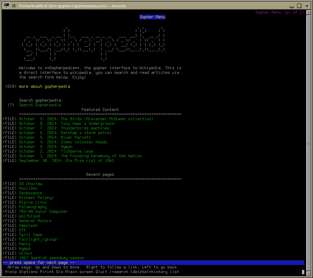 The Internet Gopher from Minnesota