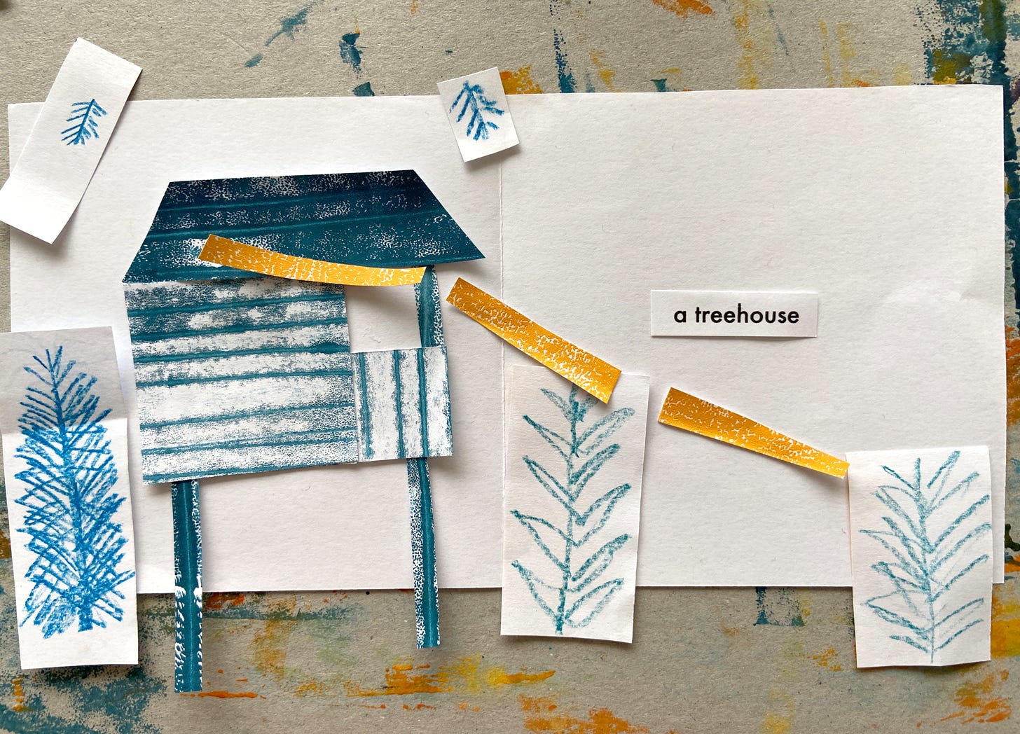 Collage in the house - by Nanette Regan - Secret Sketchbook