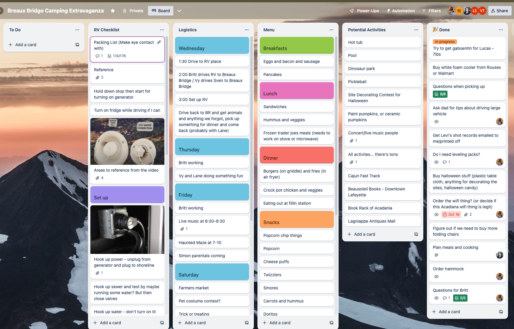 Using Trello to bring order to a chaotic adventure