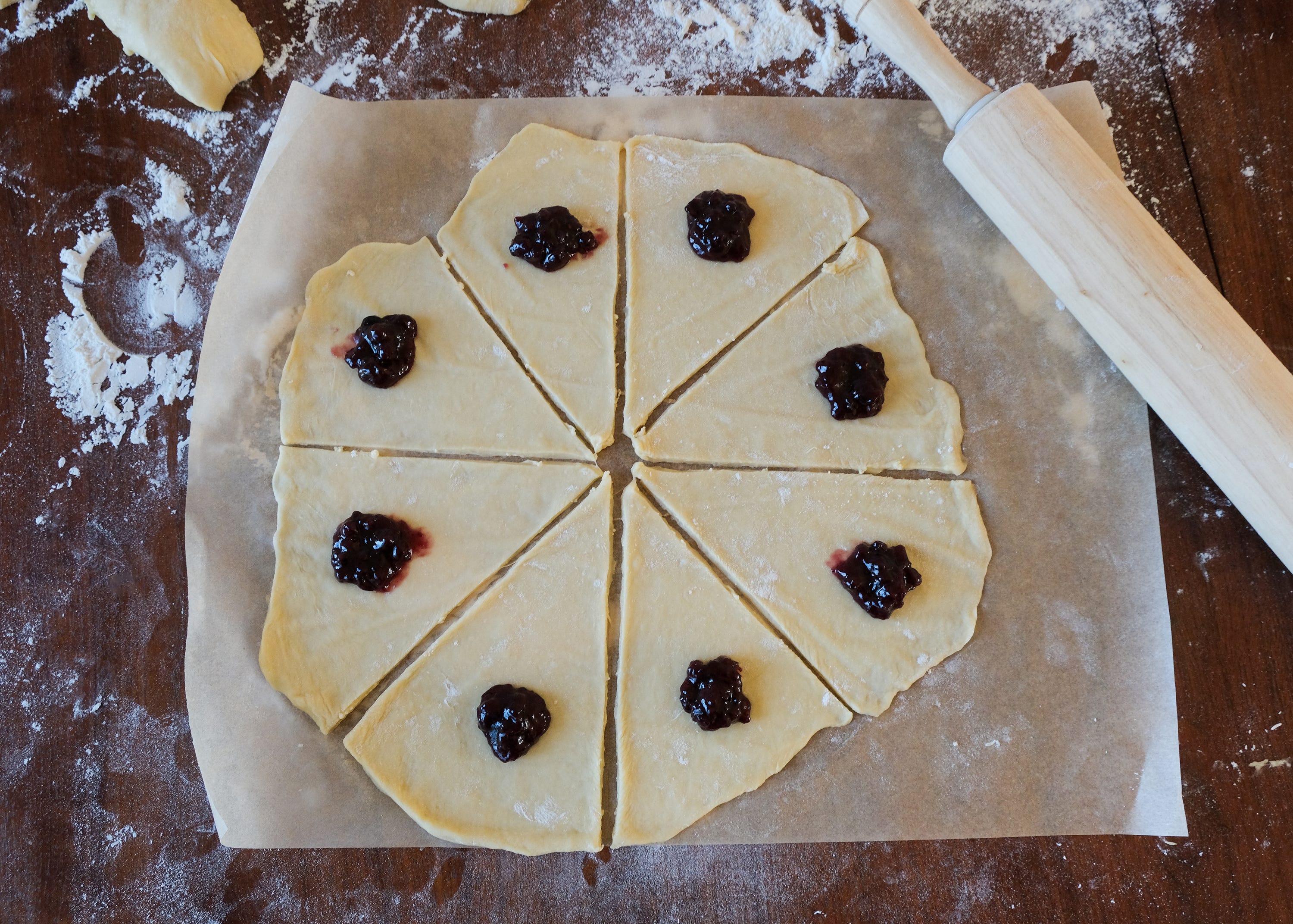 Rohalyky – jam-filled pastries recipe - by Darya Zorka