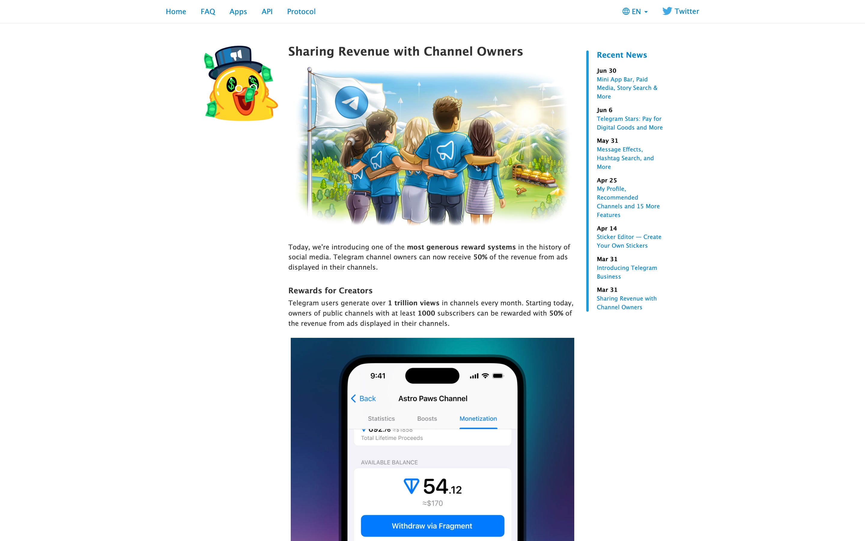 【Telegram Stars】Telegram 中的新应用内积分 / 可用于购买付费内容、应用内物品和广告。