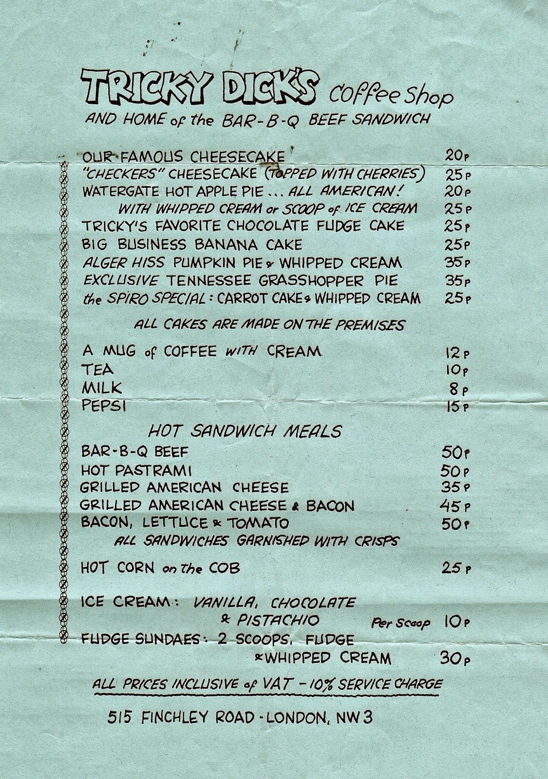 TRICKY DICK'S COFFEE HOUSE: 4) THE EARLY DAYS