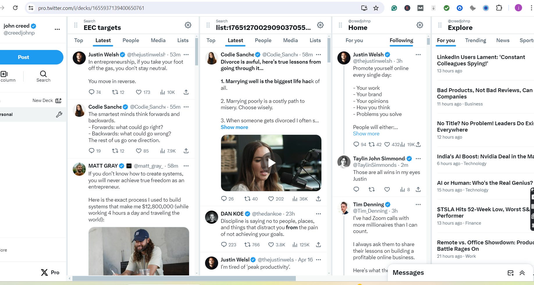Optimizing My Social Media Part 5 - by John P Creed