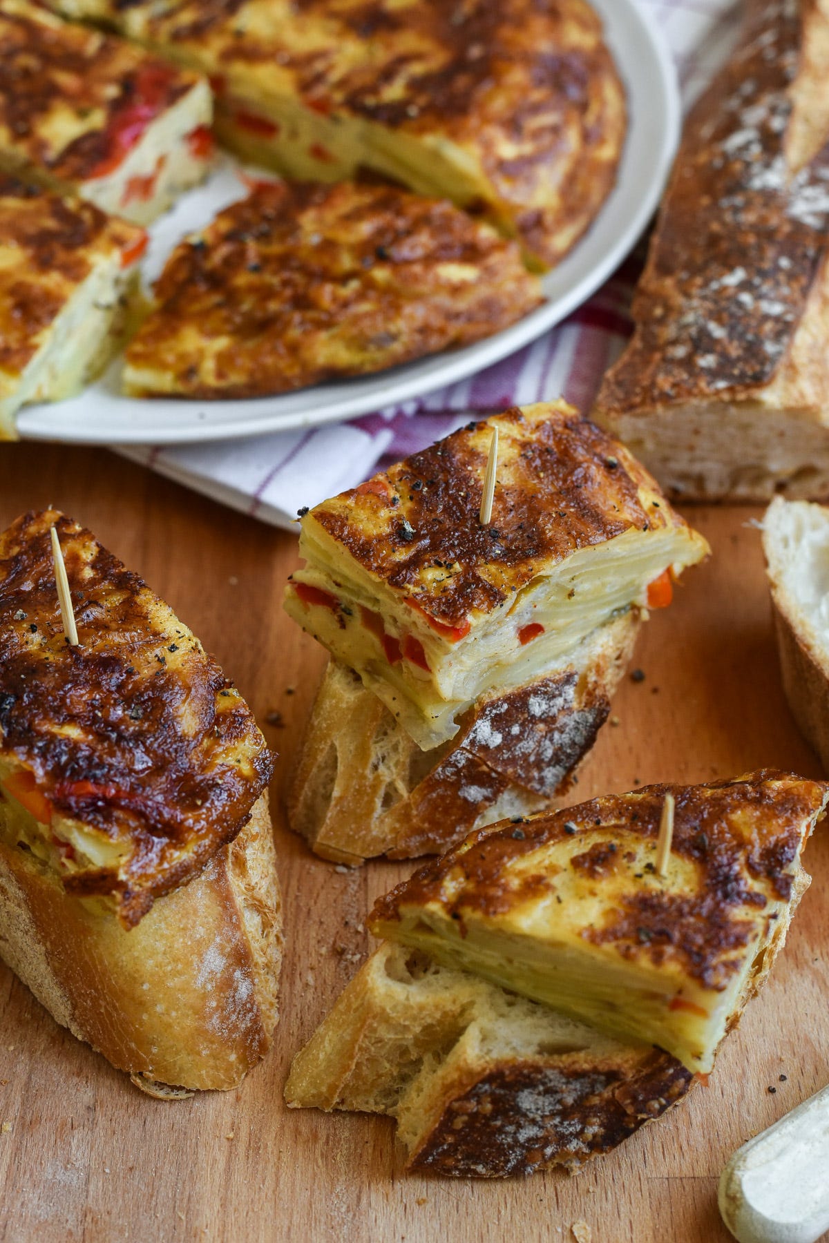 Basque Tortilla with Bell Pepper and Chorizo